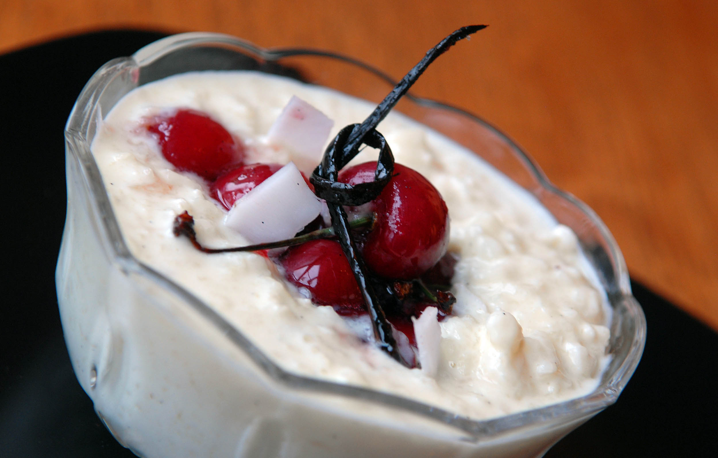 Kirsch Cherries with Coconut Rice Pudding – Chef Kevin Ashton