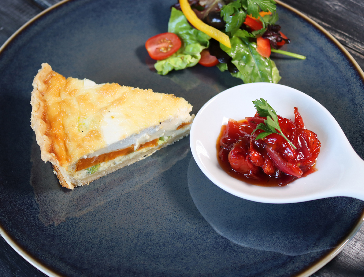 Goats Cheese Broccoli & Sweet Potato Quiche – Chef Kevin Ashton