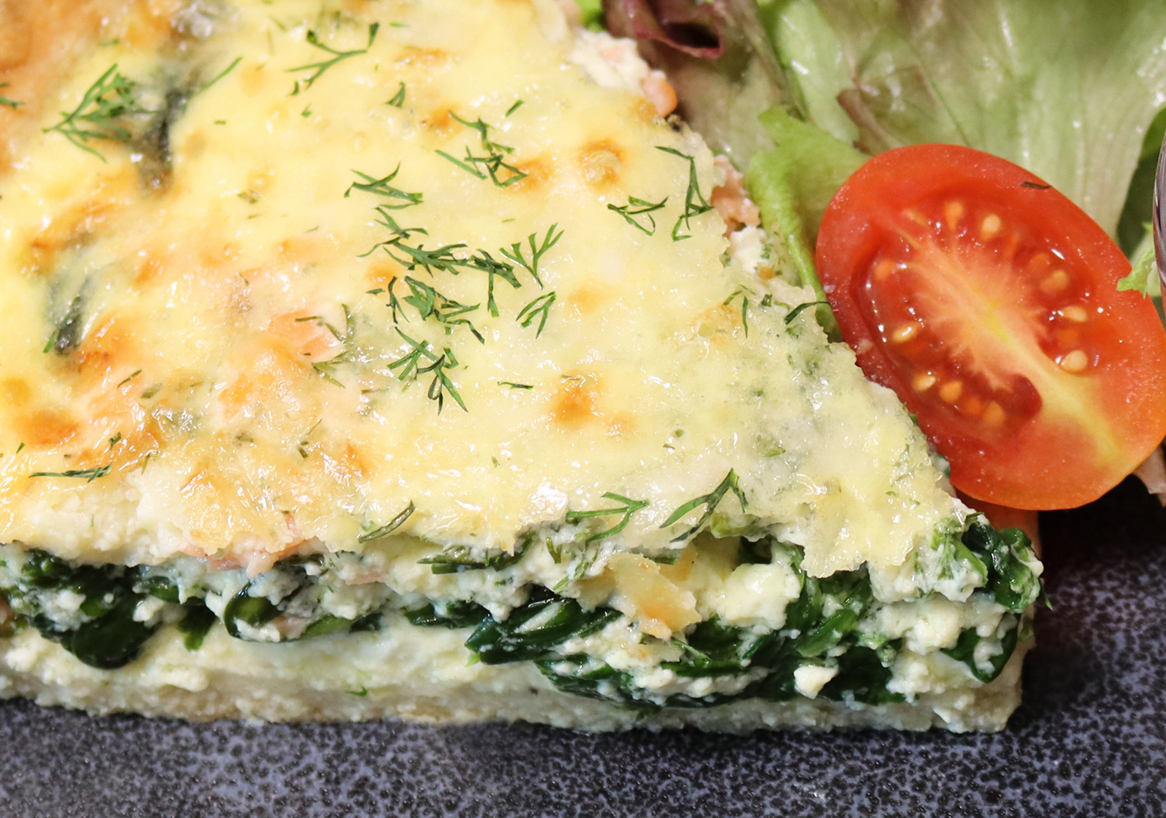 Smoked Salmon & Spinach Quiche – Chef Kevin Ashton